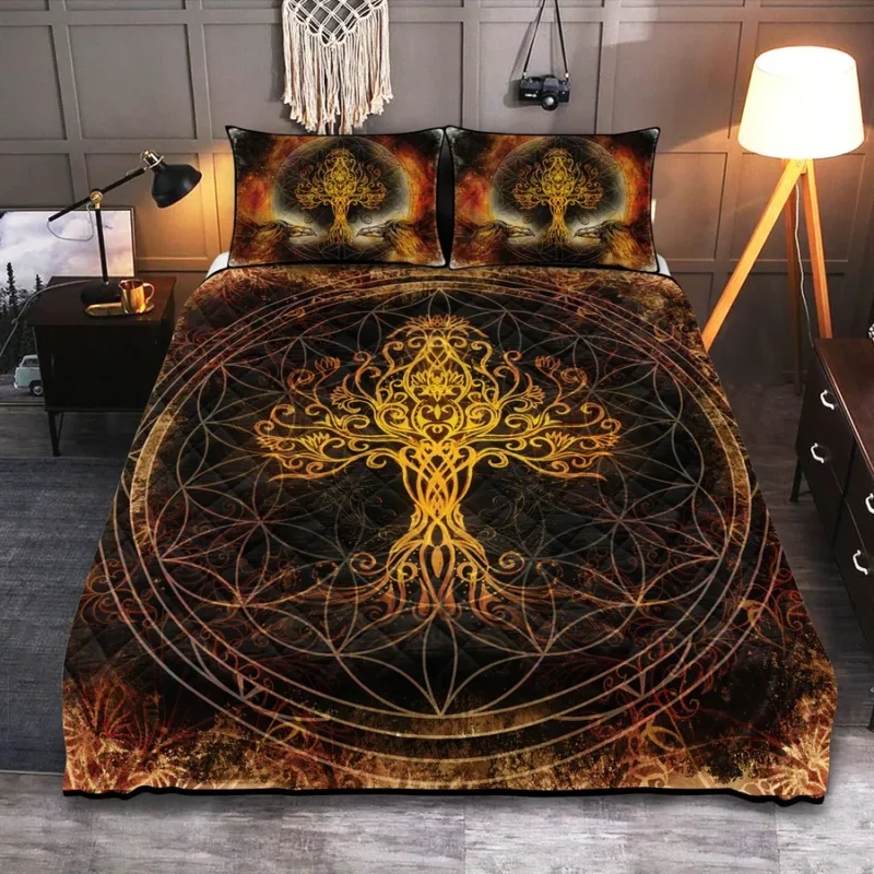 Viking Quilt Bedding Set – Art Tree of Life Timeless Harmony